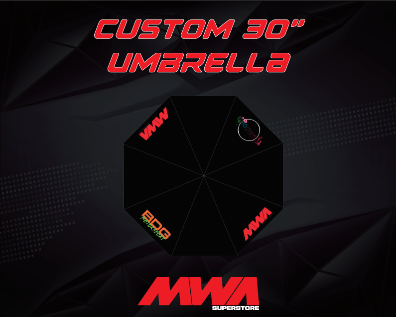 CUSTOM PRINTED 30" UMBRELLA — Motor Sports Wraps