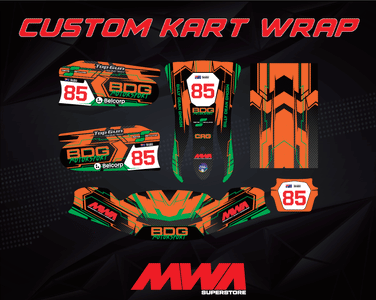Custom Full Body Kart Sticker Kit — Motor Sports Wraps