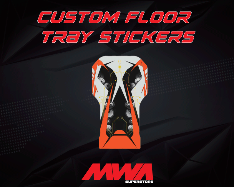 Custom Floor Tray Stickers — Motor Sports Wraps